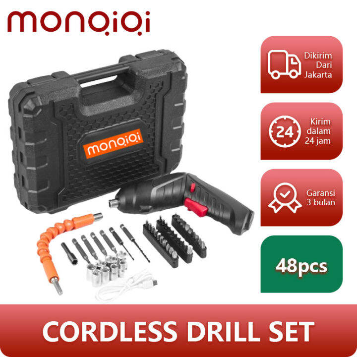 48pcs listrik driver skru listrik Multi-fungsi skru driver Electric ...