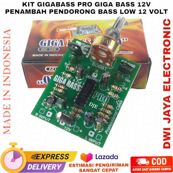 KIT GIGABASS PRO GIGA BASS 12V PENAMBAH PENDORONG BASS LOW 12 VOLT ...