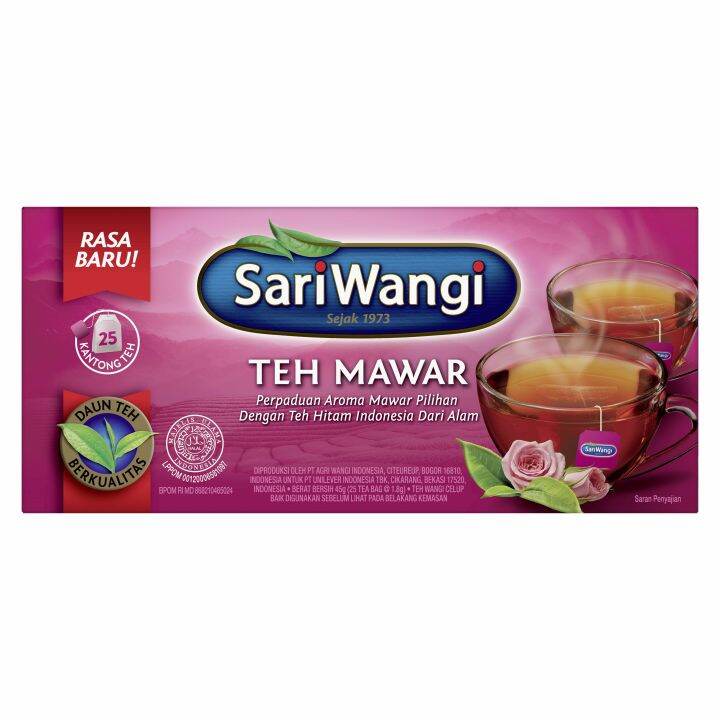 Sariwangi Teh Mawar Celup Isi 25 - Isi 4 | Lazada Indonesia