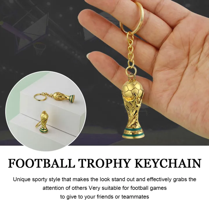 2022 Soccer Fans World Cup Keychain Trophy Key Ring Small Soccer ...