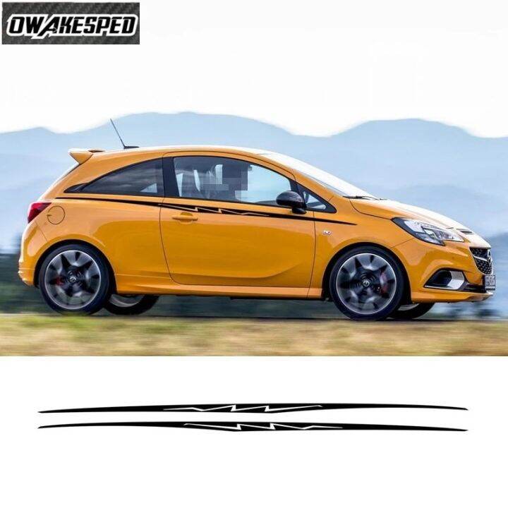 For Opel Corsa OPC GSI 2010-2018 Racing Stripes Car Waist Lines Sticker ...