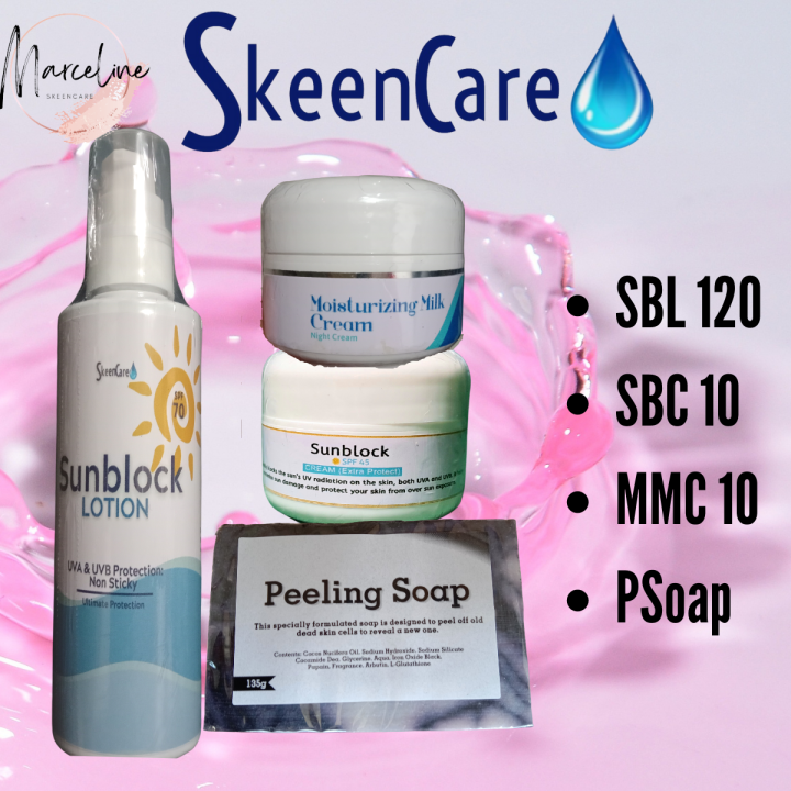 Skeencare Moisturing Milk Cream, Sunblock Cream, Peeling Soap and ...
