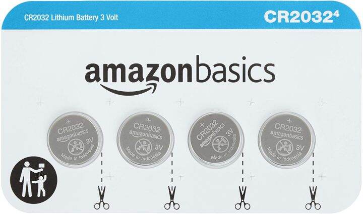 AmazonBasics CR2032 3V Lithium Coin Cell Battery (4 Pack) | Lazada PH
