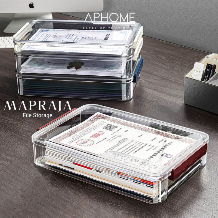 Kotak Penyimpanan Kertas dan Map File Organizer Transparent Paper Box ...