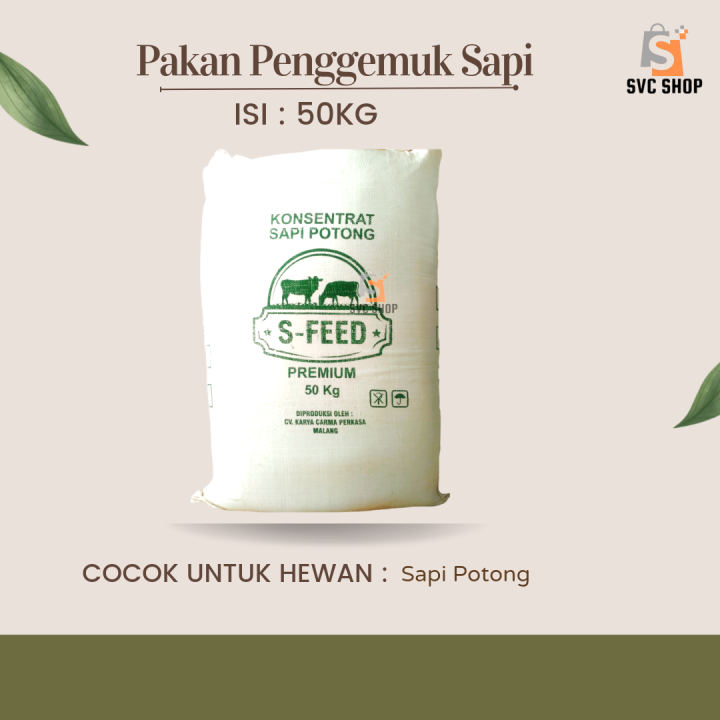Konsentrat Sapi Potong S Feed 50 Kg Konsentrat Penggemuk Sapi Pakan Sapi Jantan | Lazada Indonesia