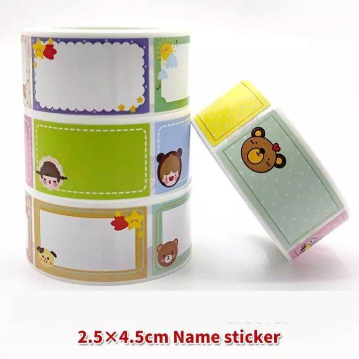 250pcs/roll Name Sticker Book Label Items Marked Cartoon Label Blank ...