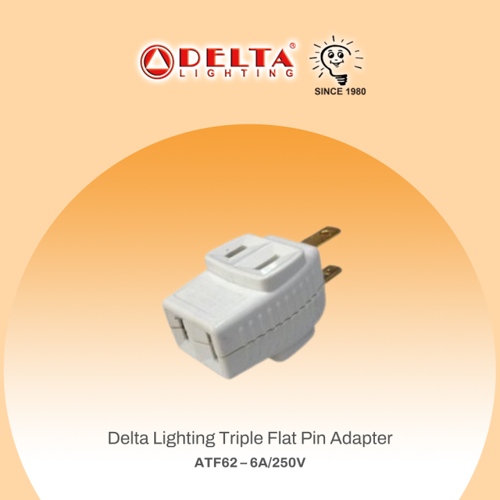 Delta Lighting Triple Flat Pin Adapter | Lazada PH