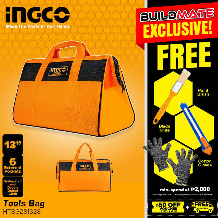 INGCO Tools Organizer Tool Bag 13" Inch SUPER SELECT Hand Bag Storage ...