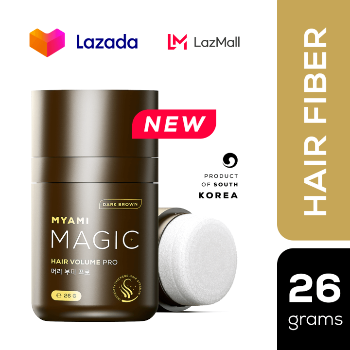 MyAmi MAGIC Hair Thickening Fibers 26g (DARK BROWN) | DAILY Hair Loss ...
