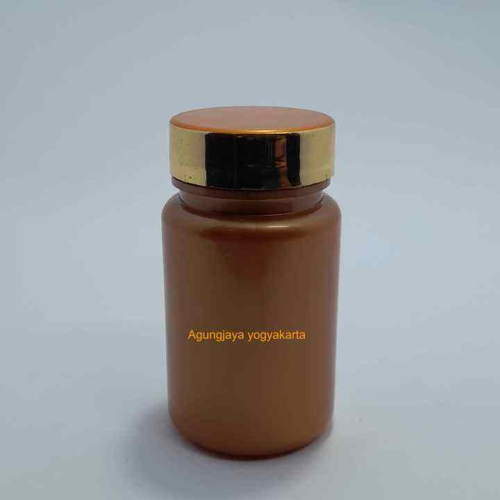 Botol Kapsul 100 ml Emas Mutiara PS Neck 38 / Botol Pet Obat / Botol 60 Kapsul / Botol Obat 100 ...