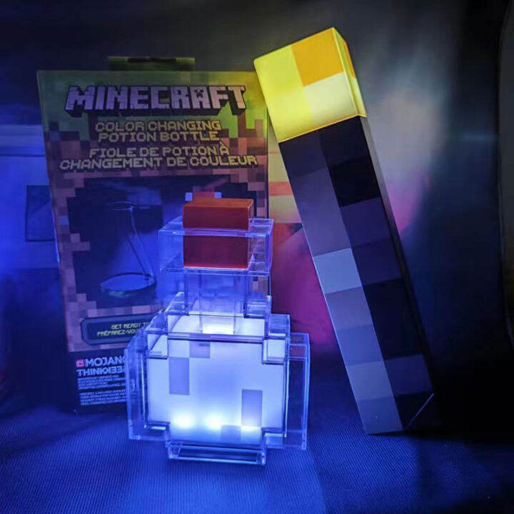 2022 Minecraft set Light Up Torch 28CM High Brightness LED Minecraft ...