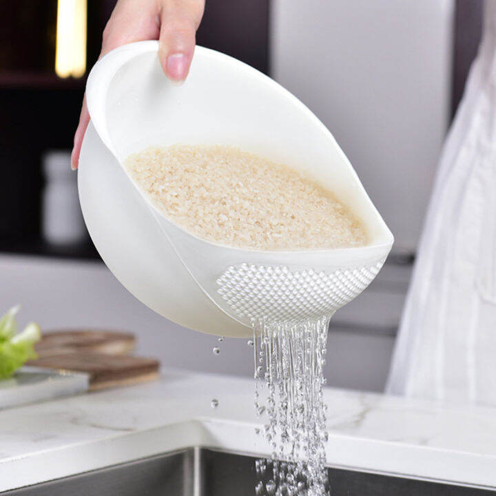 Rice Sieve Plastic Sieve Rice Washing Filter Strainer Basket Kitchen ...