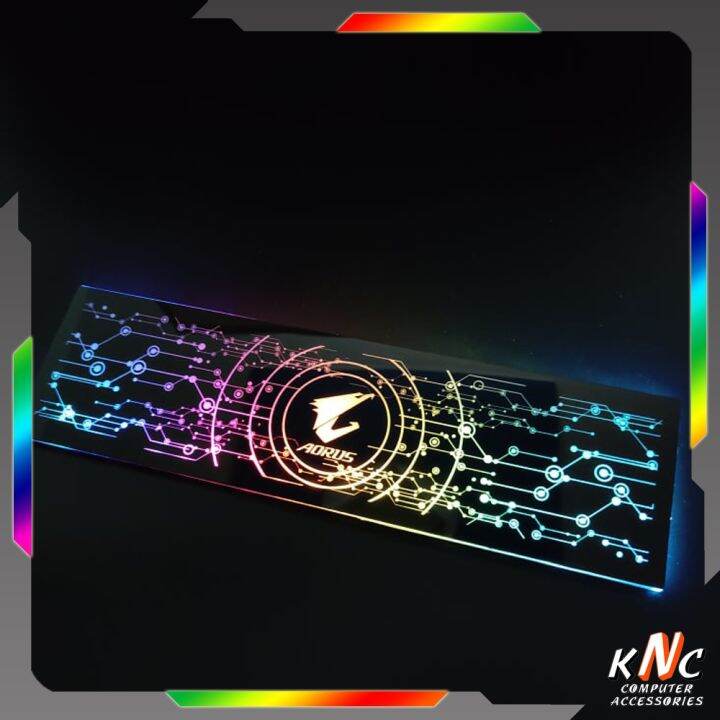 Tấm Che Hộp Nguồn PC, Led 5v ARGB Logo Aorus, Đồng Bộ Hub Coolmoon ...