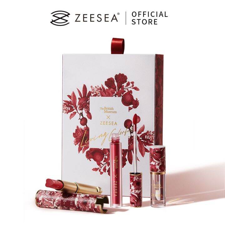 ZEESEA Lipstick Matte Pinellia Flower Lip Makeup Gift Box Moisturizing Silky Lip Gloss Liptint ...