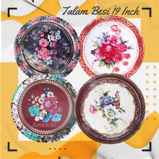 Talam Besi Bercorak 19 Inch. | Lazada