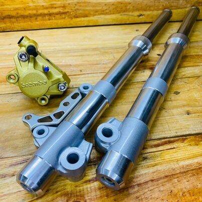 Lighten Front Shock Assy + NGO 2POT 220mm disc- Wave, Xrm, Rs, Smash ...