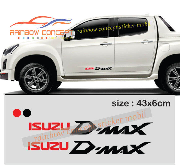stiker mobil isuzu dmax sticker cutting body mobil isuzu dmax 2 warna ...