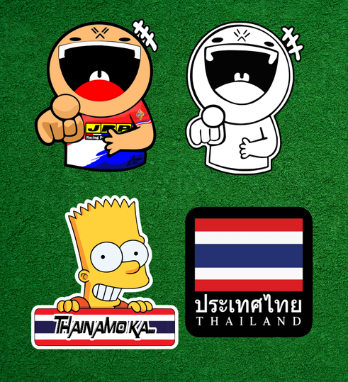 Thai Sticker Vinyl Sticker Waterproof Laminated Sticker Peeking Outdoor ...