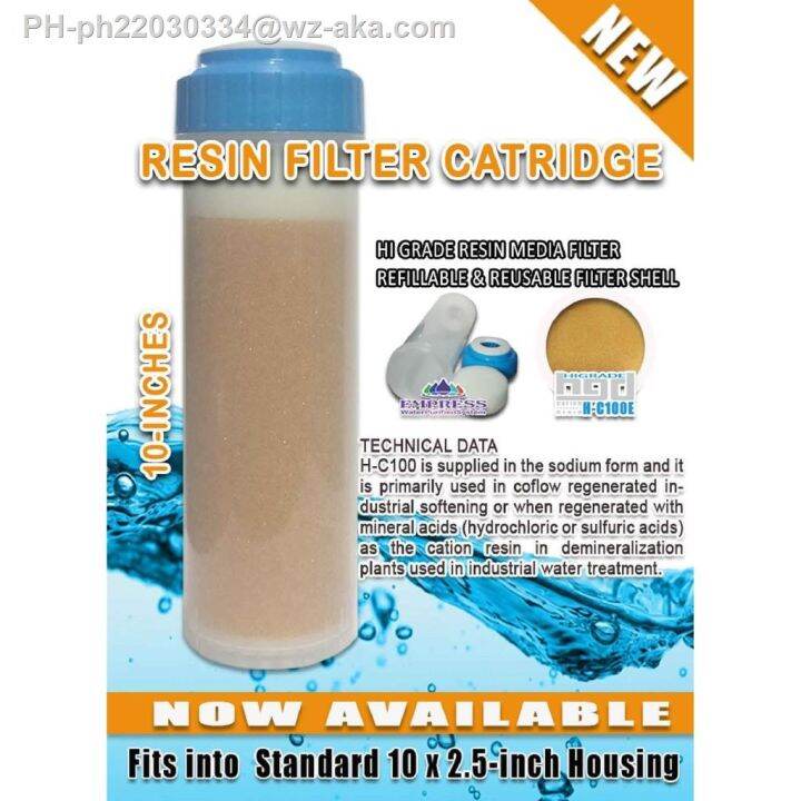 water filter Resin Water Softener Filter Cartridge 10x2.5-inches ...