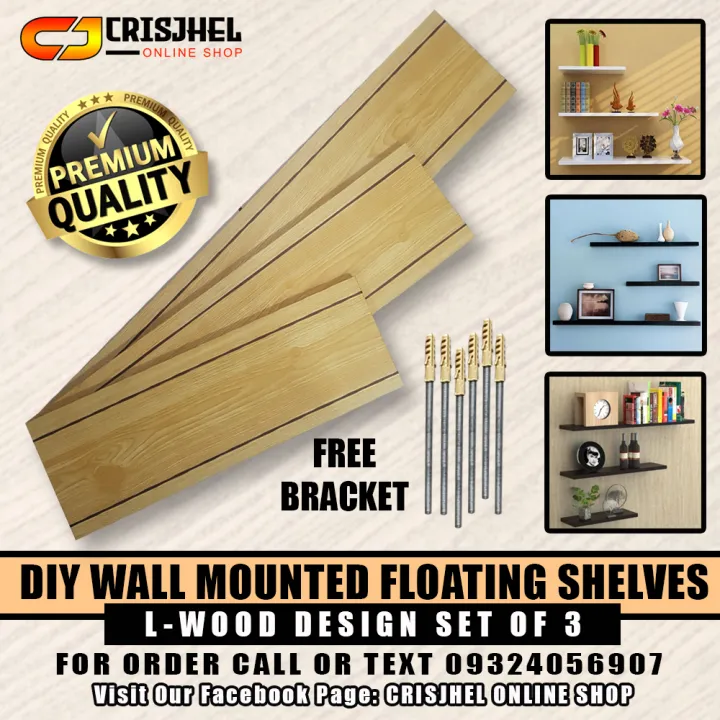 DIY Wall Mounted Floating Shelves Storage Rack and Display Shelf ...