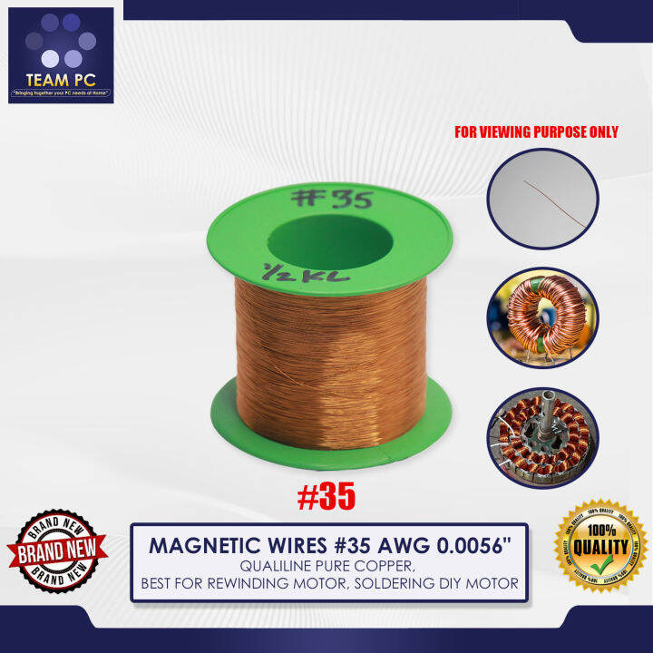 MAGNETIC WIRES #35 AWG 0.0056", QUALILINE PURE COPPER, BEST FOR ...