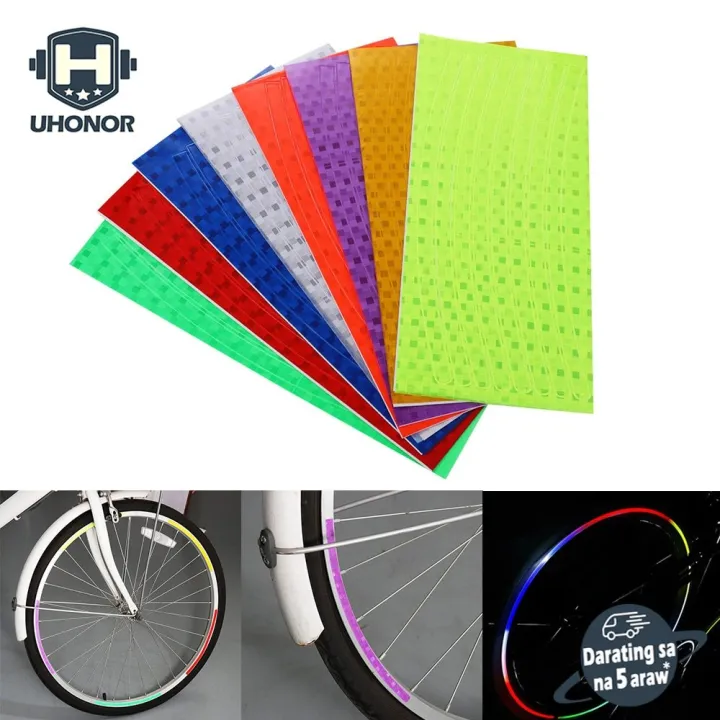 1Pc PVC Bicycle Wheel Rim Mountain Bike Reflective Stickers Car ...