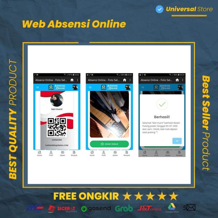 Source Code Web Absensi Online Deteksi Lokasi + Verifikasi Foto Selfie ...