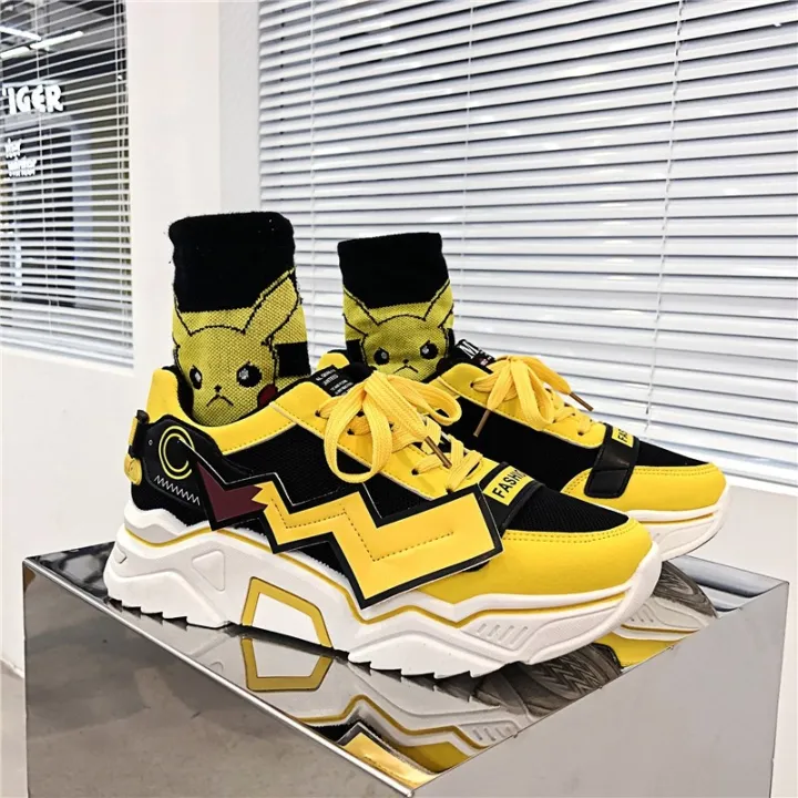 Fashion Student Men Casual Sneaker Shoes Pokemon Design Pikachu ...