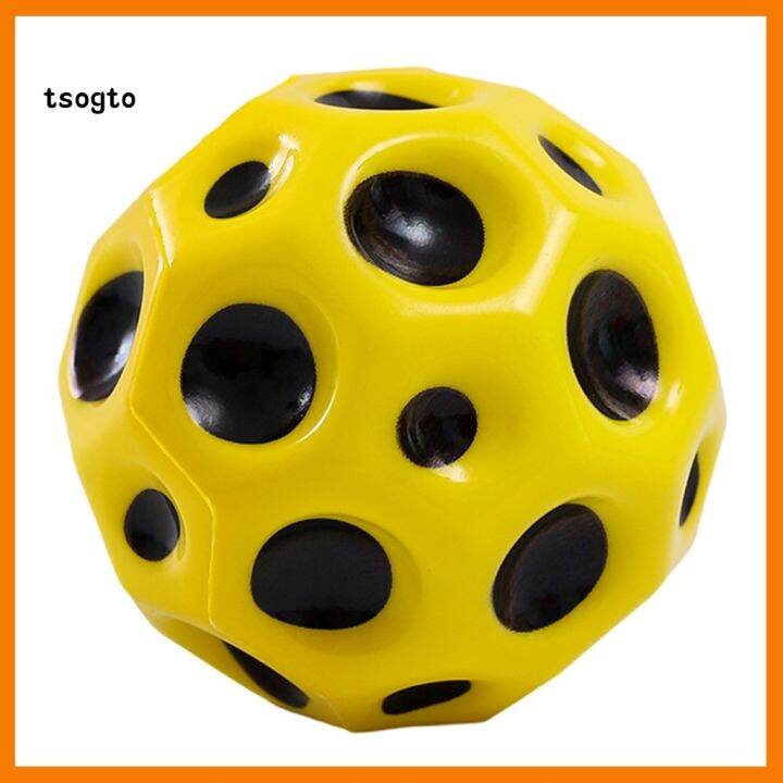 [TS] Elastic Jump Ball Moon Shape Porous Bouncy Ball Kids Indoor Toy ...