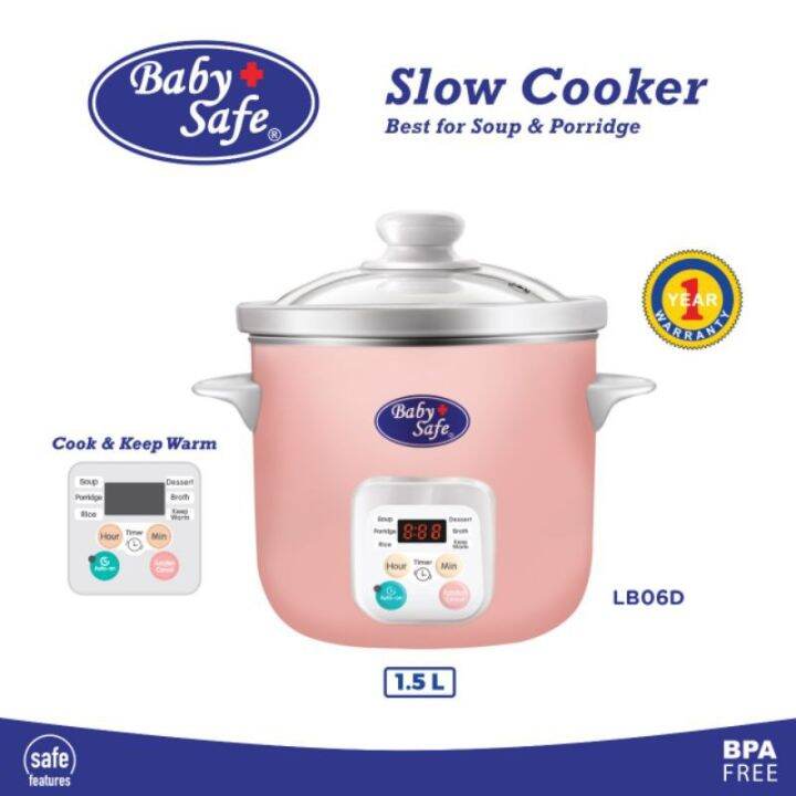 Baby Safe Slow Cooker 1.5L LB06D | Lazada Indonesia