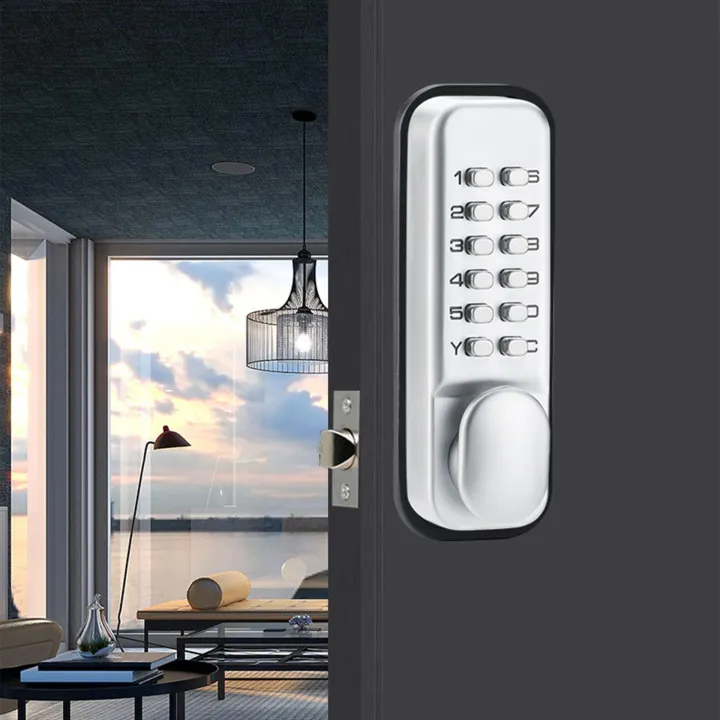 BolehDeals Mechanical Door Lock Digital Combination Lock Push Button ...
