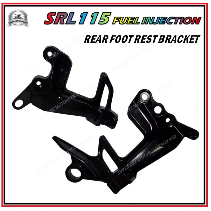 YAMAHA SRL115 F.I - RIGHT / LEFT Rear Foot Rest Bracket - BLACK | Lazada