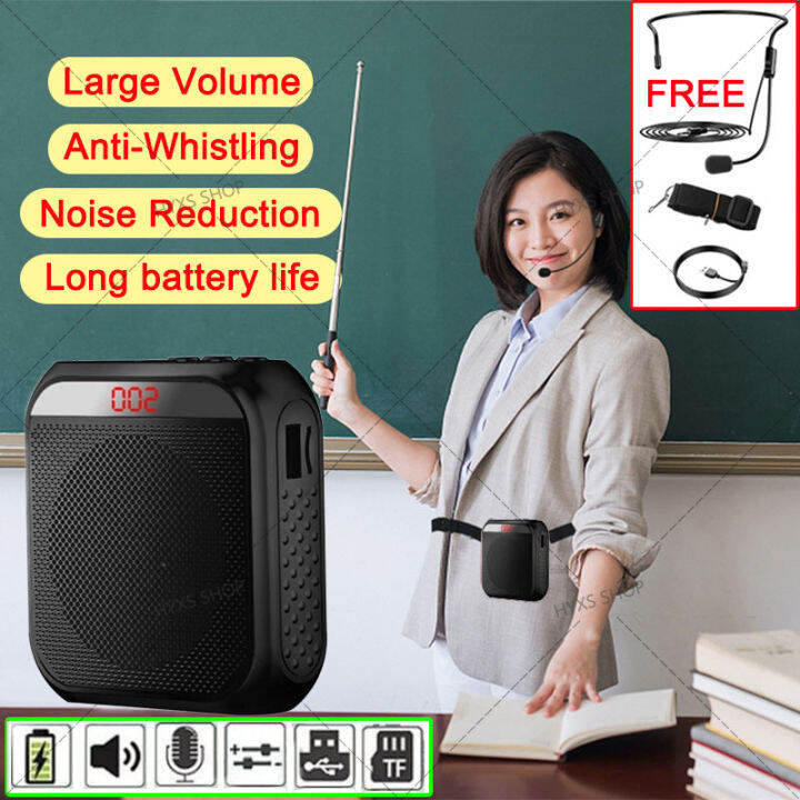 【Ready stock】Rechargeable Microphone Teacher wireless Voice mic ...