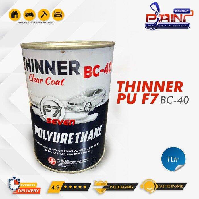 THINNER PU F7 Clear Coat BC 40 - Pengencer Cat 1Liter/ kaleng | Lazada Indonesia