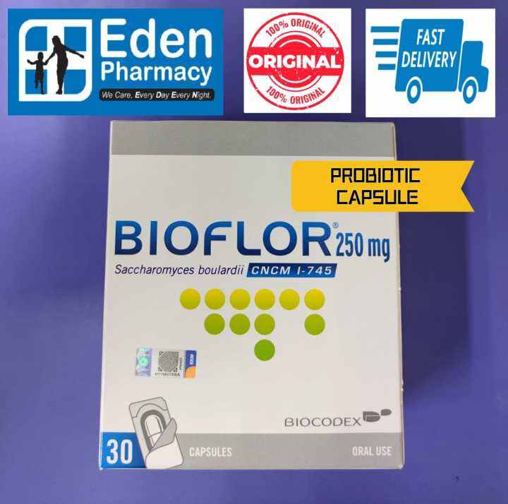 Bioflor capsule 250mg saccharomyces boulardii probiotic (30's) | Lazada