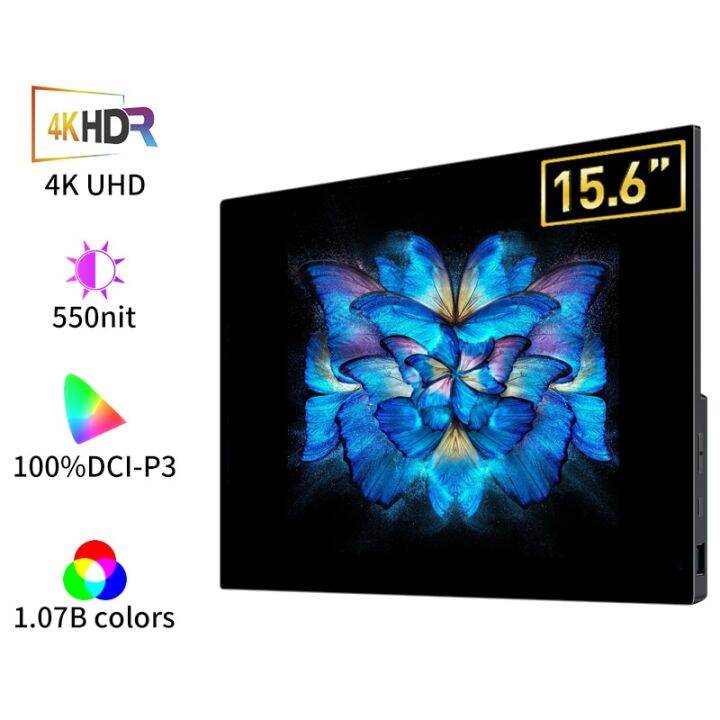 15.6 Inch 4K OLED Touchscreen Portable Monitor HDR 550Nits Screen 1MS ...