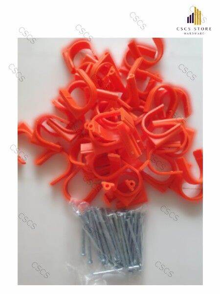 PVC CLAMP (ORANGE) 1/2 INCHES - 1INCHES (100PCS) | Lazada PH