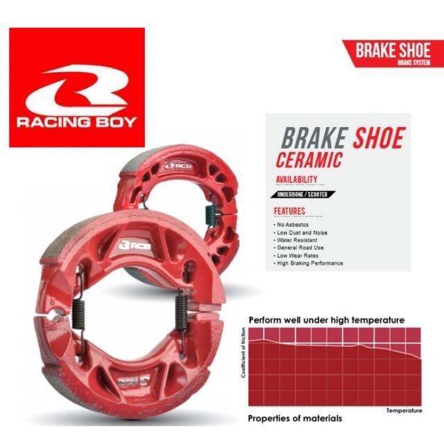 RCB Racing Boy Brake Shoe FOR YAMAHA LC35/NVX/SRL115/Ego/Nouvo/SRL110 ...