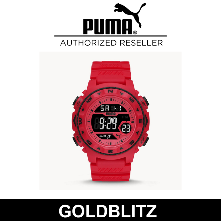 Puma P6056 Men's 12 Digital Red Polyurethane Watch | Lazada