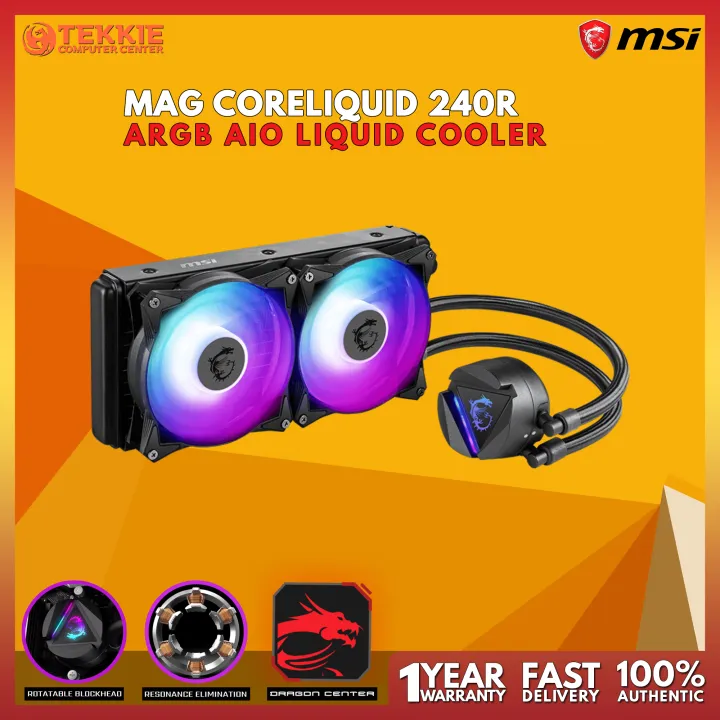 MSI MAG Coreliquid 240R ARGB Liquid Cooler AIO 240MM | Lazada PH