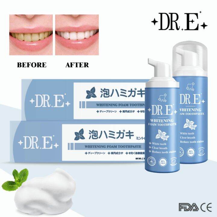 [COD] Dr.E Teeth whitening mousse toothpaste Remove Tartar dr e tooth ...