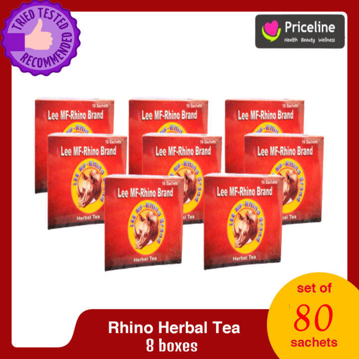 Authentic Lee MF - Rhino Brand Herbal Tea 8 box (80 sachets) | Lazada PH