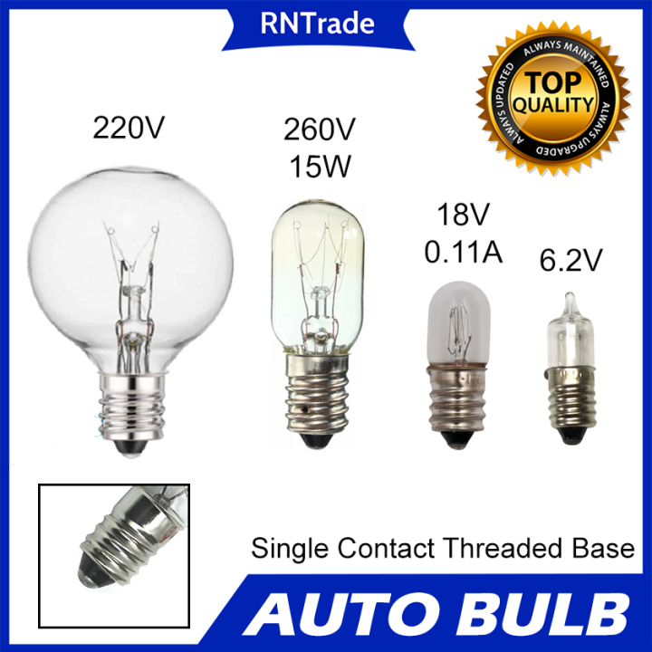 1PC Car Circuit Auto Bulb SINGLE CONTACT Threaded Base Miniature Light ...