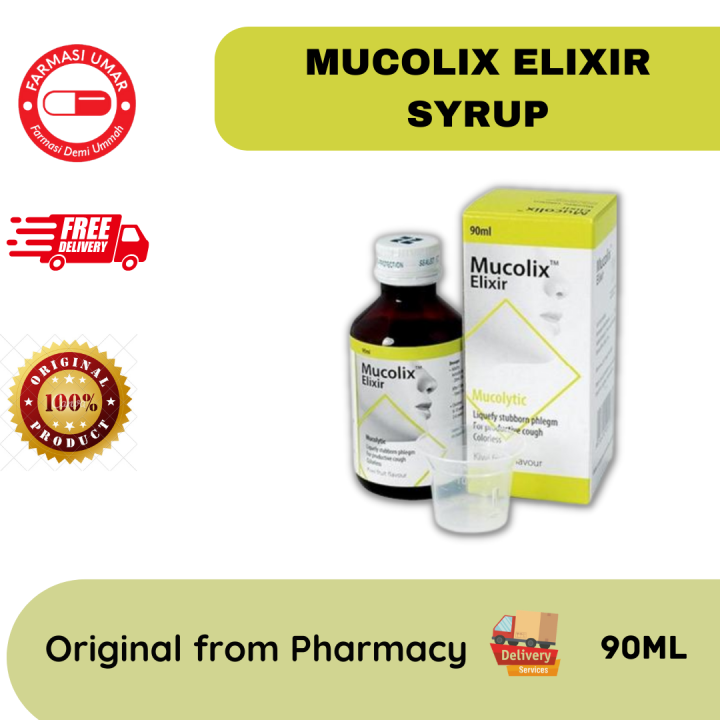 Mucolix Syrup 90mL (Batuk Berkahak Pekat Cough Phlegm) | Lazada