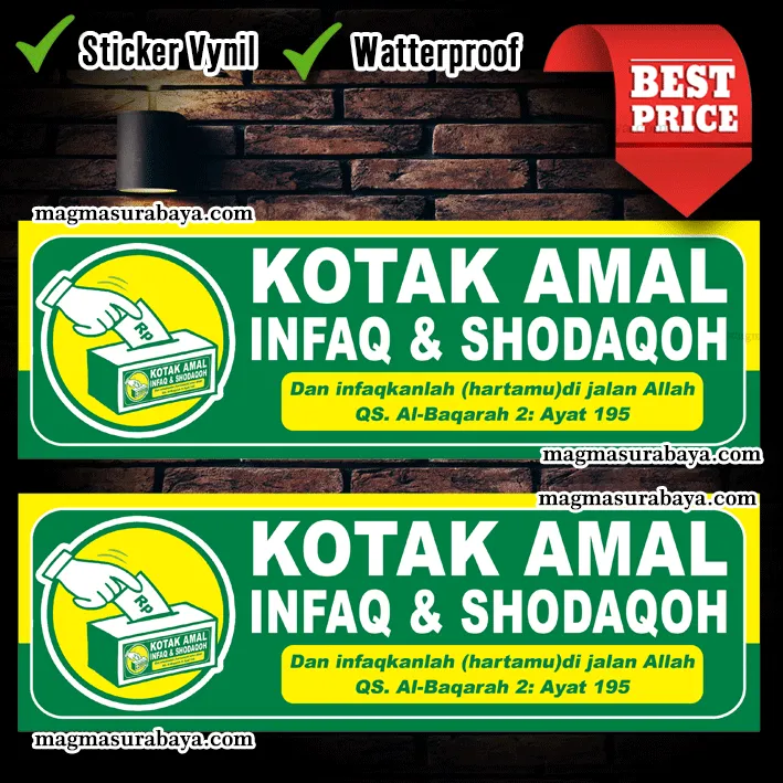 Stiker Kotak Amal - masjid - mushola - magma surabaya - stiker ...