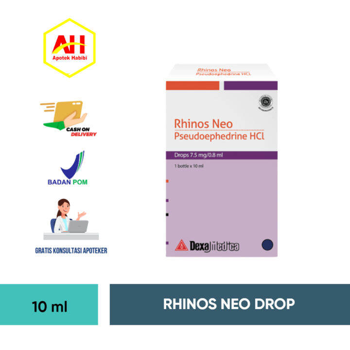 RHINOS RINOS NEO DROP DROPS 10ML TETES OBAT PILEK FLU BAYI DAN BALITA ...