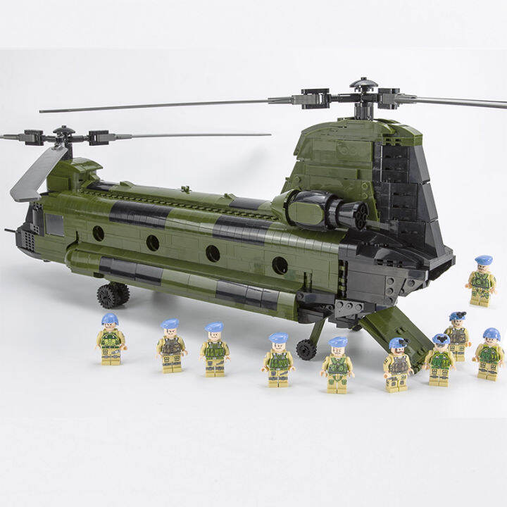 Compatible with Lego heavy transport aircraft CH47 Chinook armed ...