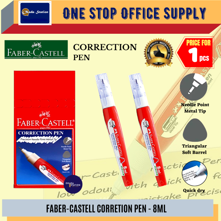 Faber Castell Correction Pen 8ml / Liquid Paper / Correction Liquid ...