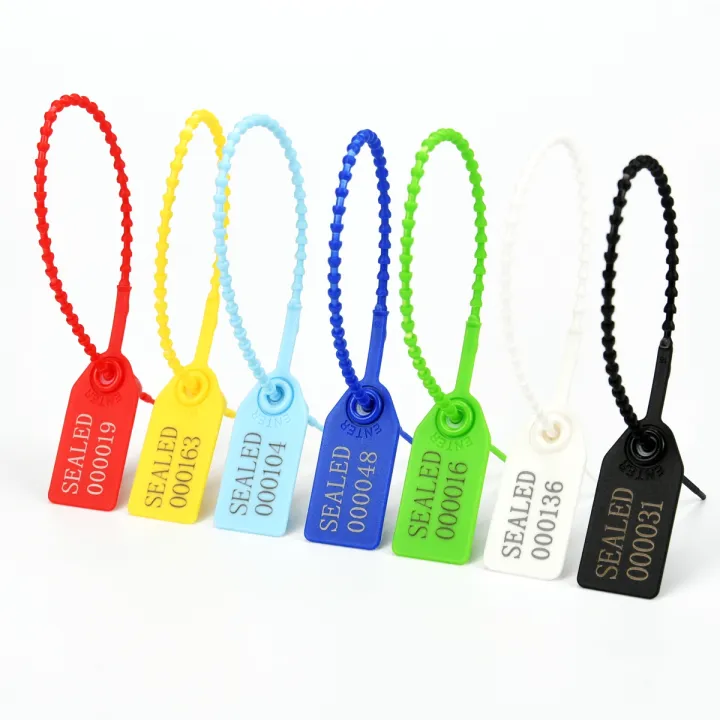 Plastic Tamper Proof Seals Serial Numbered Seals Self-locking Fire Extinguisher Tags Pull Tight ...