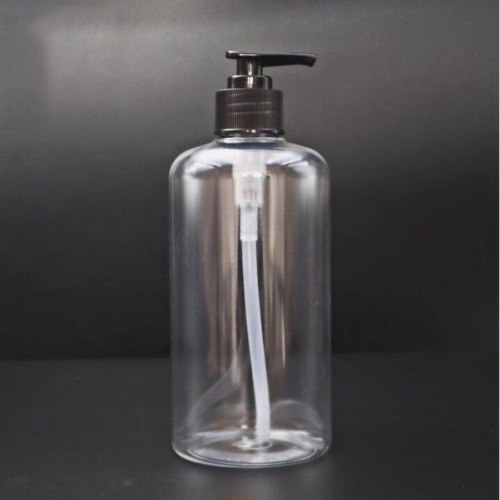 BDS - BOTOL 500ML BENING PUMP PUTIH HITAM / BOTOL PLASTIK 500ML PUMP ...